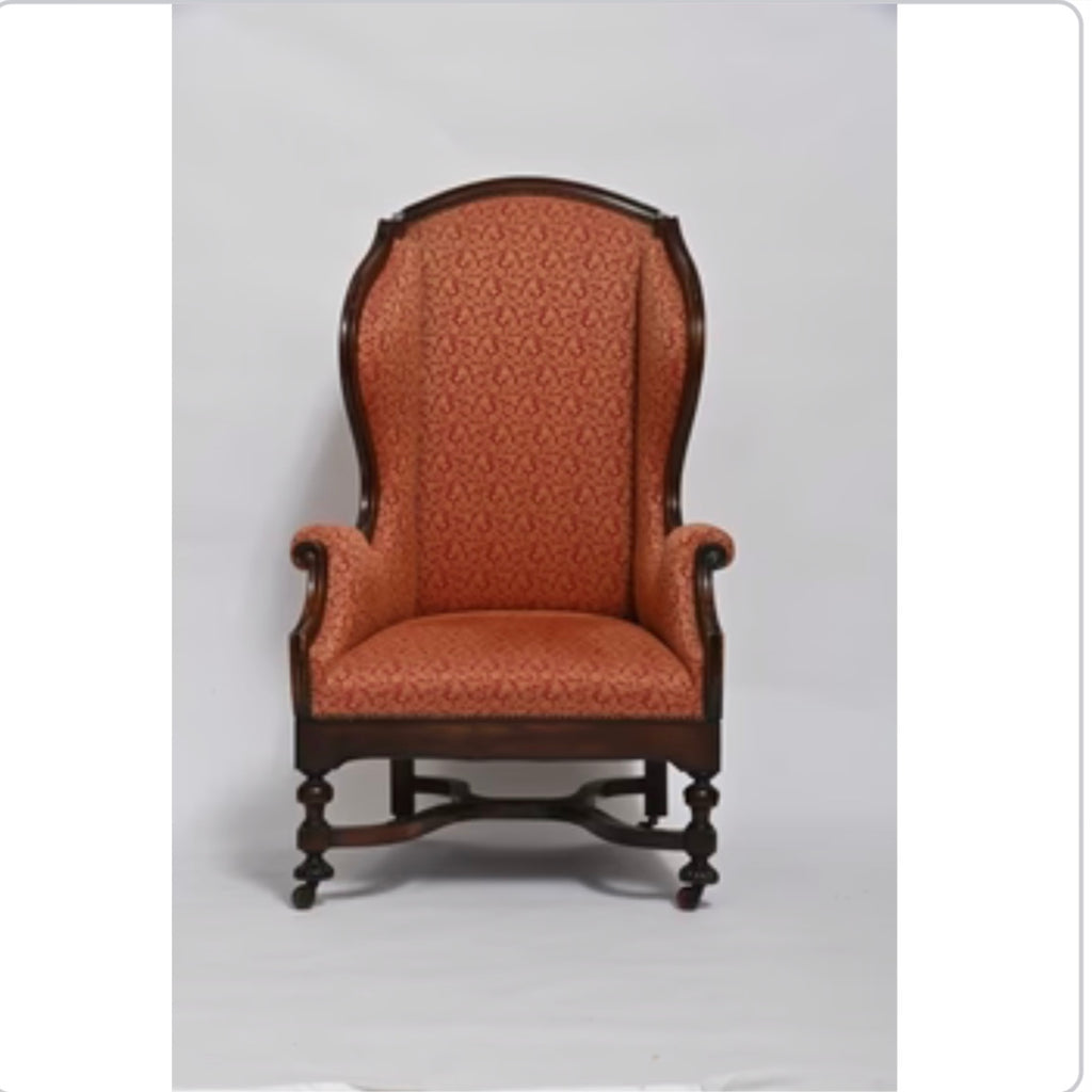 Carolean Wingback Scroll Armchair £4750 – Chairman Antiques